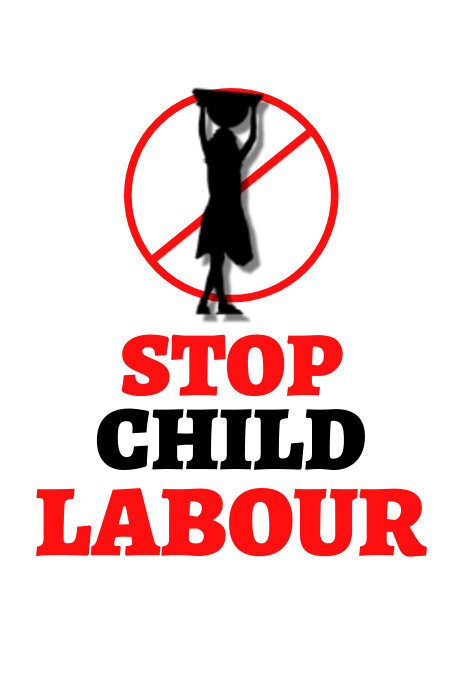 Copy of White Modern & Minimal Stop Child Labour Post | PosterMyWall