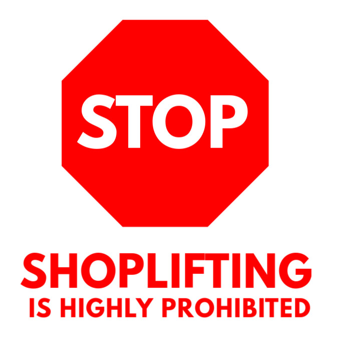 Copy of White Modern & Minimal Stop Shoplifting Instagram Post ...