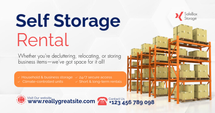 Copy of White Modern & Minimal Storage Services Advertisement Template ...