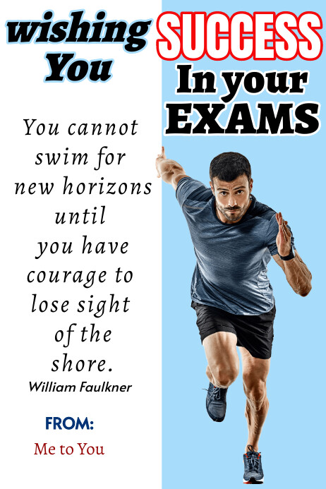 Copy of White Modern & Minimal Success Wishes In Exam | PosterMyWall