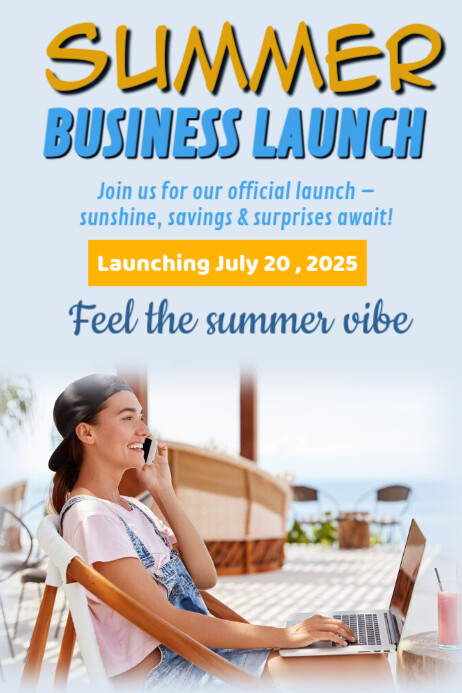 Copy of White Modern & Minimal Summer Business Launch Poster | PosterMyWall
