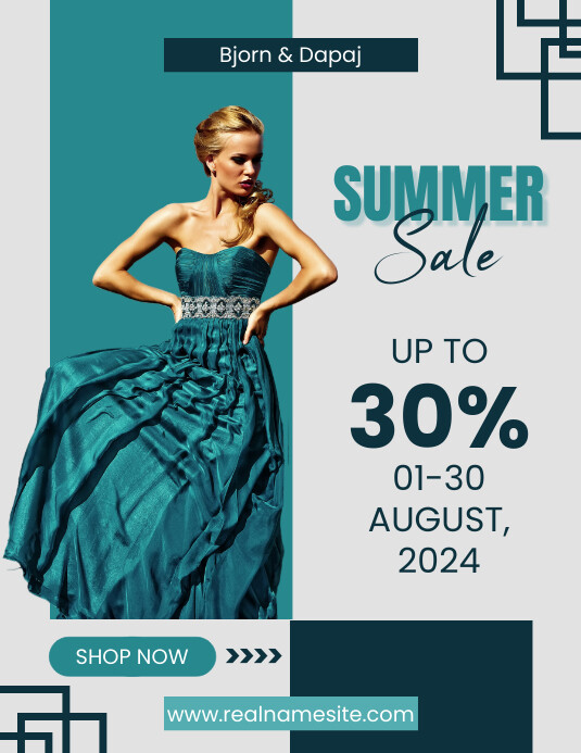 White Modern & Minimal Summer Fashion Flyer Template | PosterMyWall