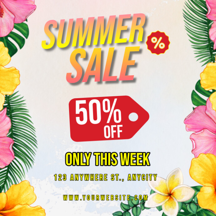Copy of White Modern & Minimal Summer Sale Pos Instagram | PosterMyWall