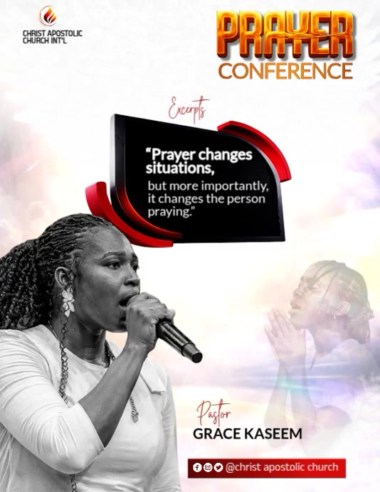 Plantilla de White Modern & Minimal Sunday Prayer Service Highlights ...