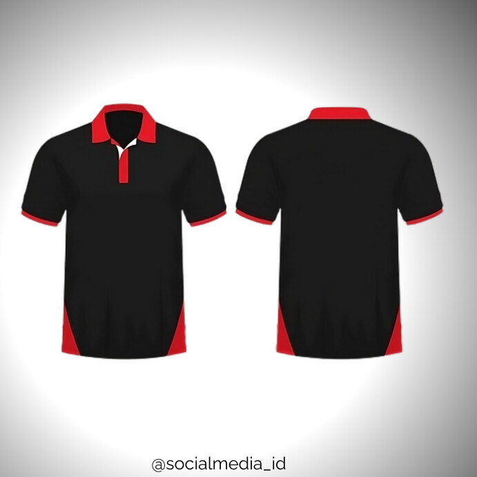 Copy of White Modern & Minimal T-shirt Polo Red And B | PosterMyWall