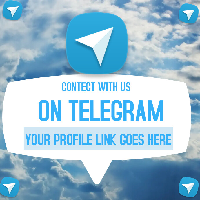 White Modern & Minimal Telegram Post Logo Template | PosterMyWall