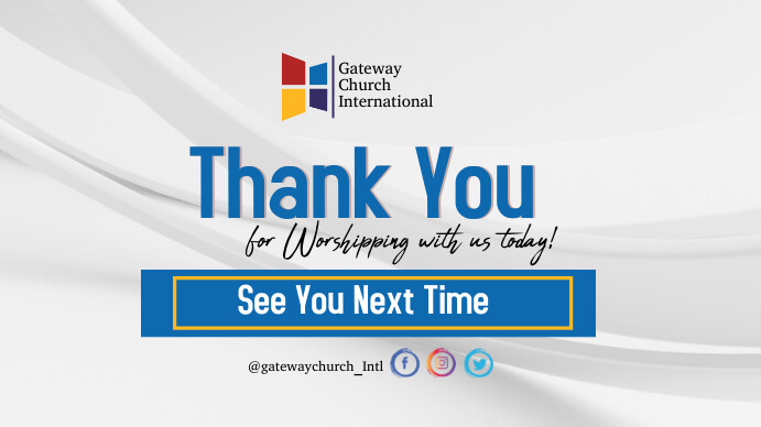 White Modern & Minimal Thank You Church Appre Template | PosterMyWall