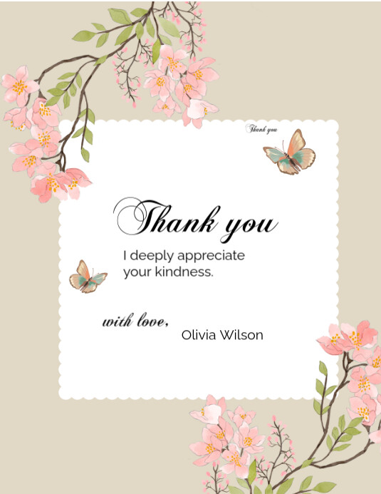 White Modern & Minimal Thank You Flyer (us Letter) Template | PosterMyWall