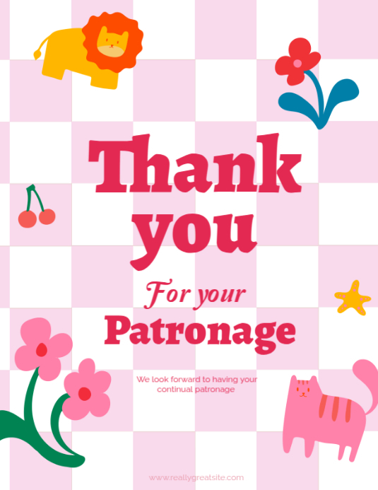 White Modern & Minimal Thank You For Your Patronage Templates Flyer (us ...