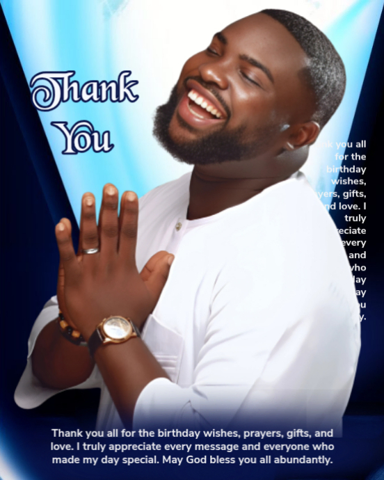 Modèle Thank You Message | PosterMyWall