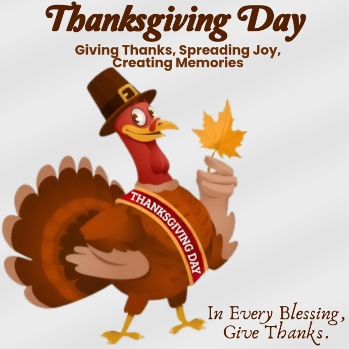 Copy of White Modern & Minimal Thanksgiving Day Instagram Post ...