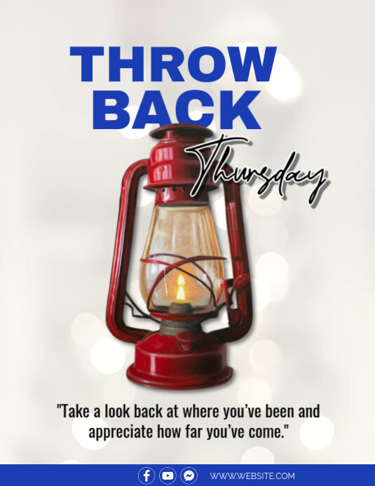 Copy of White Modern & Minimal Throwback Thursday Flyer (us Letter ...