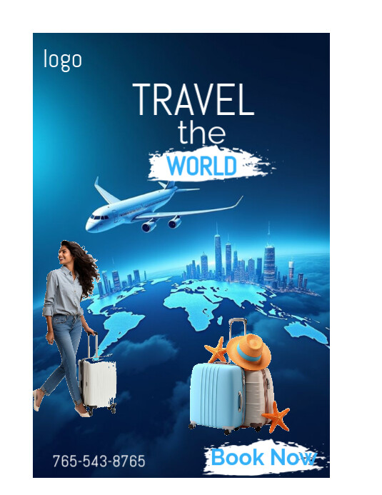 Copy of White Modern & Minimal Travel Flyer (us Letter) | PosterMyWall