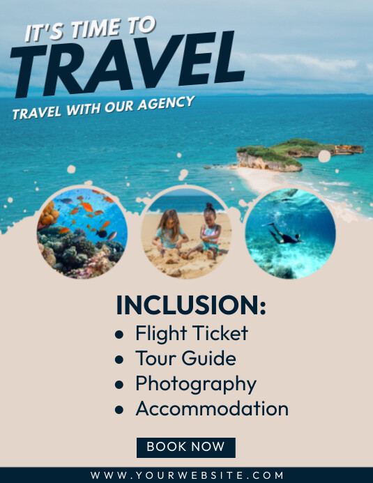 Copy of White Modern & Minimal Travel Pamflet (letter | PosterMyWall