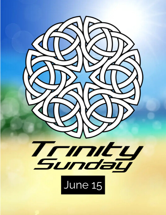 White Modern & Minimal Trinity Sunday Flyer (us Letter) Template ...