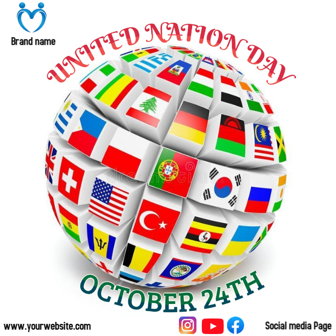 White Modern & Minimal United Nation Days Template Instagram Post ...