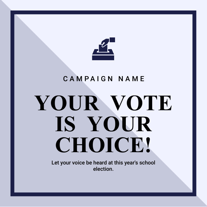 Copy of White Modern & Minimal Vote For Instagram Po | PosterMyWall