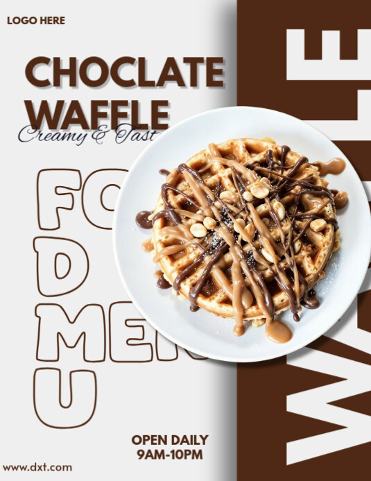 Copy of White Modern & Minimal Waffle Flyer (us Letter) | PosterMyWall