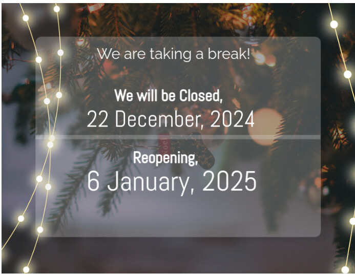 White Modern & Minimal We Are Closed Flyer Template | PosterMyWall