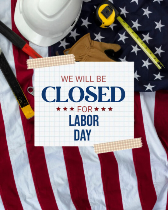 White Modern & Minimal We Will Be For Labor Day Instagram Portrait ...