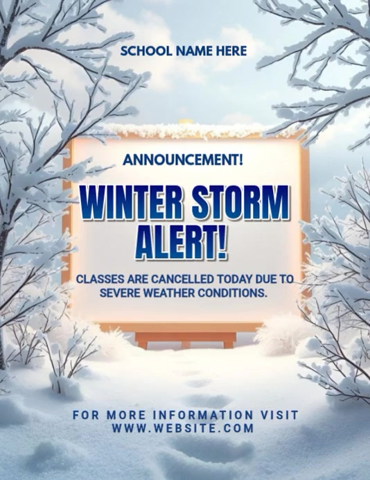 Copy of White Modern & Minimal Weather Storm Alert Flyer (us Letter ...