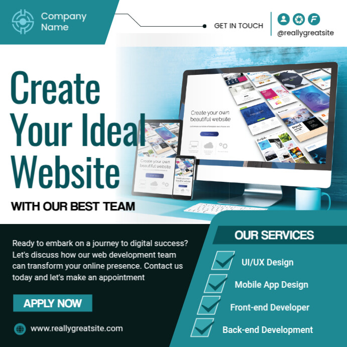 Copy of White Modern & Minimal Website Design Agency Template Instagram ...