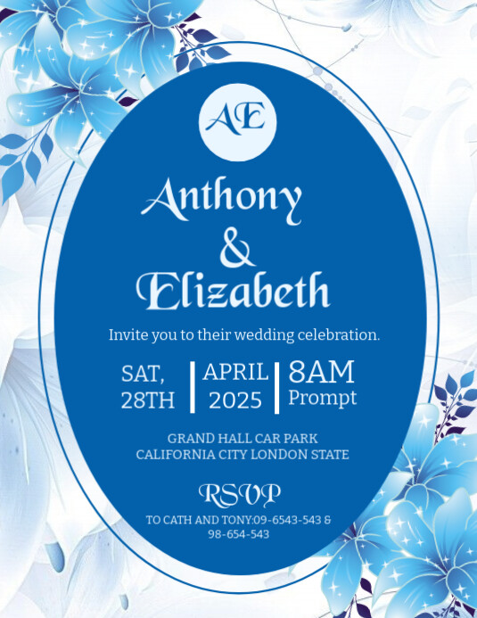 Copy of White Modern & Minimal Wedding Invitation Template Design Flyer ...