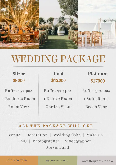 Wedding package list | Beachweddingtips.com
