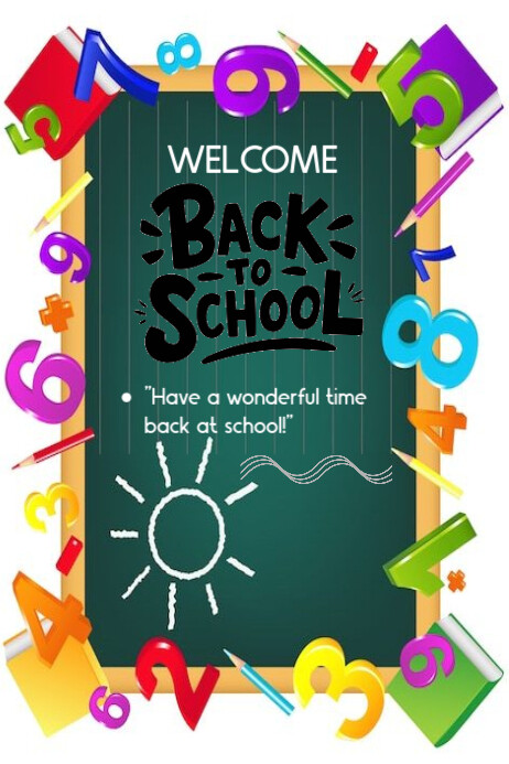 White Modern & Minimal Welcome Back To School Poster Template ...