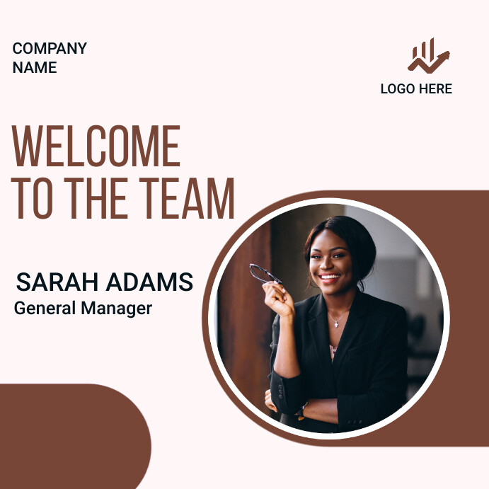 Plantilla de White Modern & Minimal Welcome To The Team In | PosterMyWall