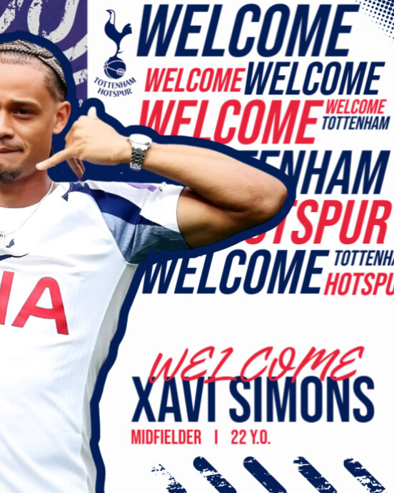 White Modern & Minimal Welcome Xavi Simons 2025 Instagram Portrait ...