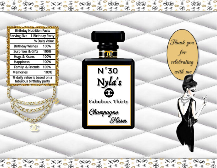 Copy of White Modern & Minimal White Chanel Birthday Chip Bag ...