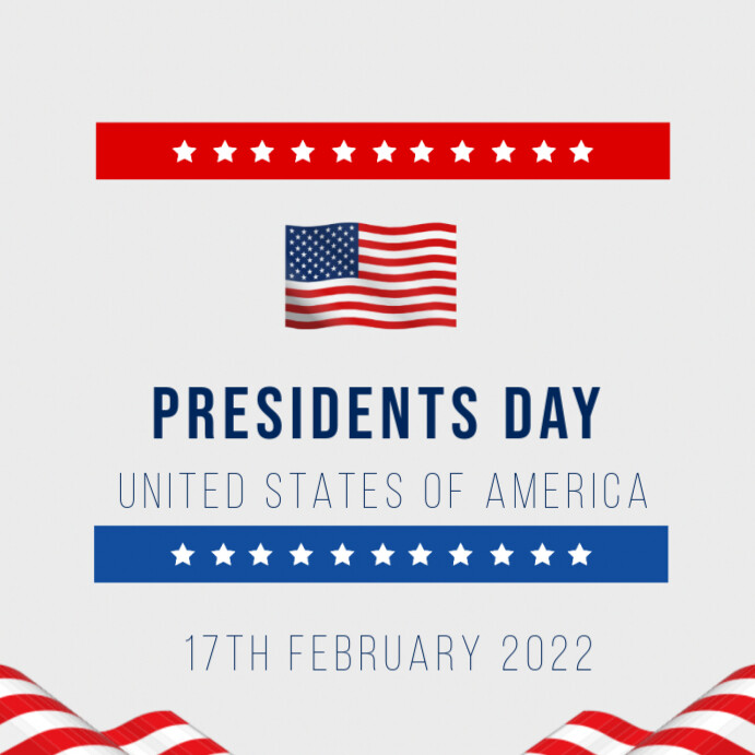 Copy of White Modern & Minimal White Modern Presidents Day United ...