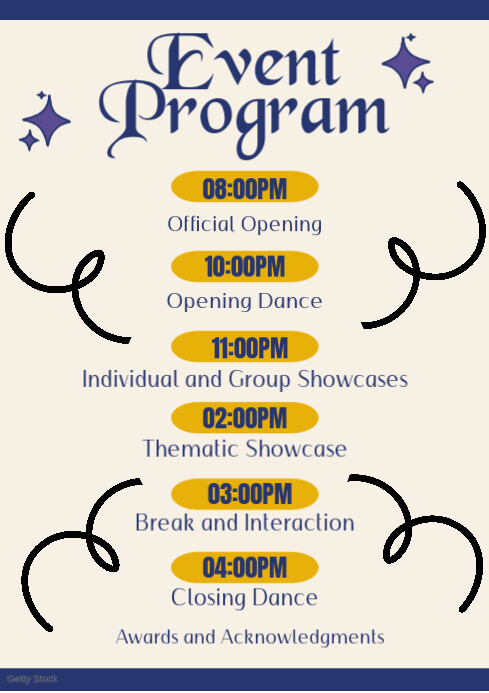 White Modern & Minimal White Purple Modern Dance Recitals Program A4 ...