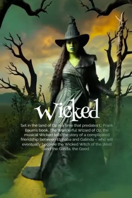 White Modern & Minimal Wicked Day Poster Template | PosterMyWall