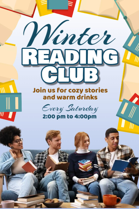 Copy of White Modern & Minimal Winter Reading Club Poster | PosterMyWall