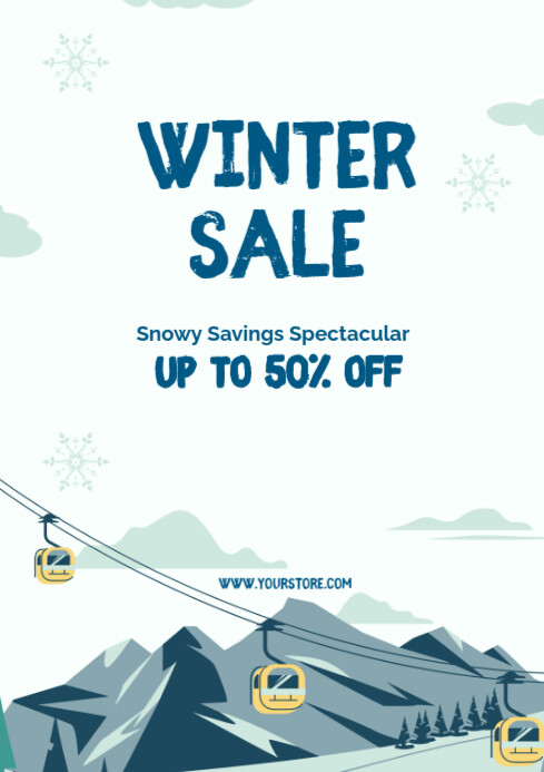 Copy of White Modern & Minimal Winter Sale Poster A2 | PosterMyWall