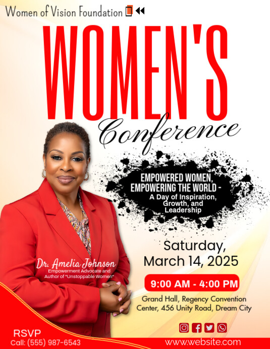 Copy of White Modern & Minimal Women Conference Flyer (us Letter ...