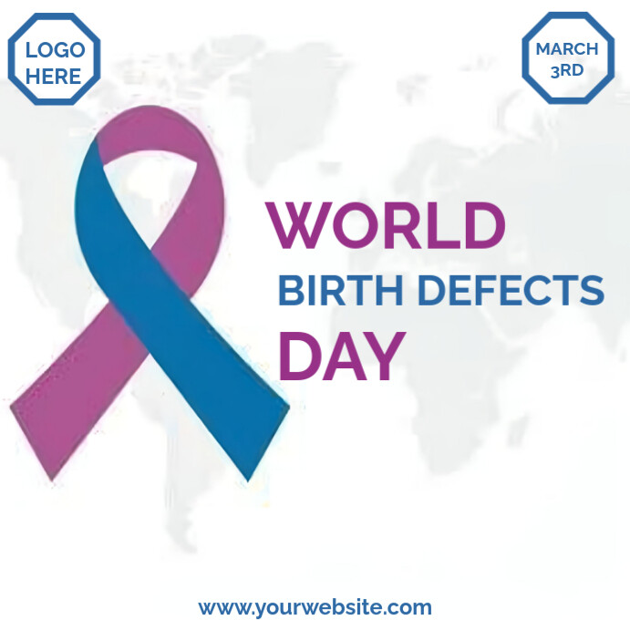 Copy of White Modern & Minimal World Birth Defects Day Instagram Post ...
