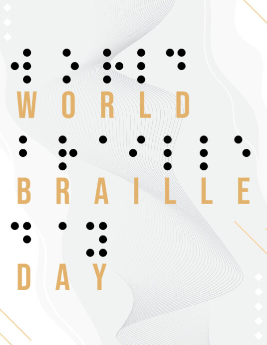 Copy of White Modern & Minimal World Braille Day Flyer (us Letter ...