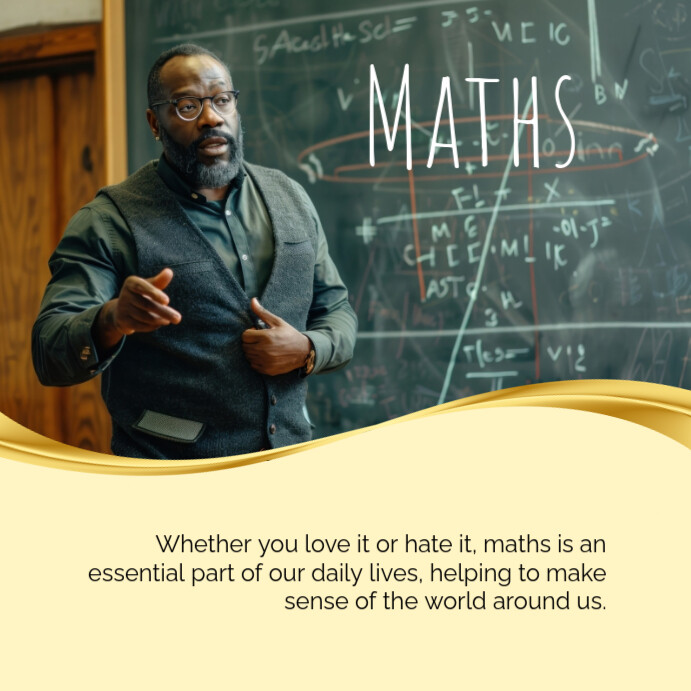 White Modern & Minimal World Maths Day Instagram Post Template ...