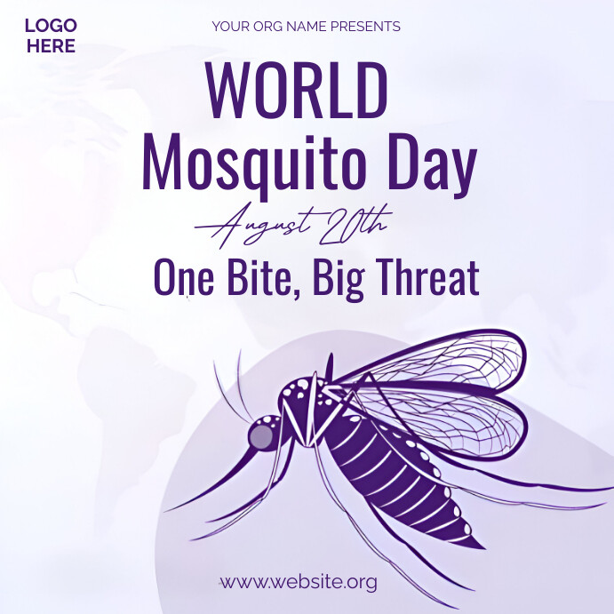 White Modern & Minimal World Mosquito Day Ins Template | PosterMyWall