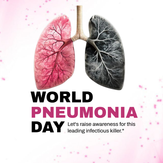 White Modern & Minimal World Pneumonia Day Instagram Post Template ...