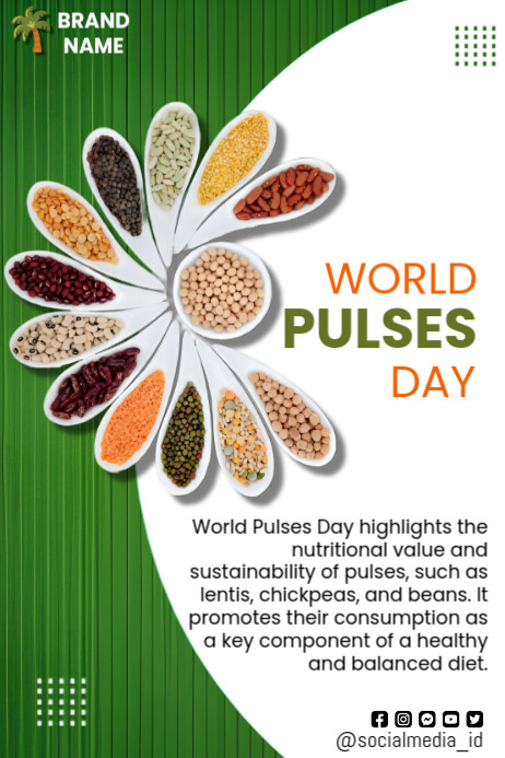 Copy of White Modern & Minimal World Pulses Day Poster | PosterMyWall