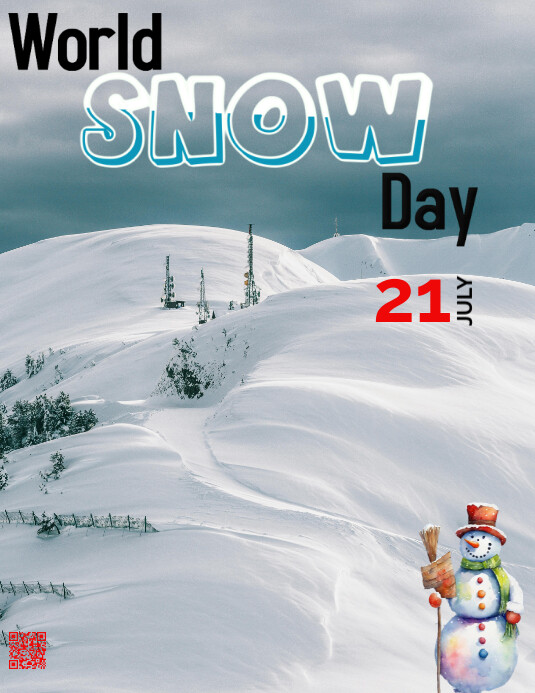 Copy of White Modern & Minimal World Snow Day Flyer ( | PosterMyWall