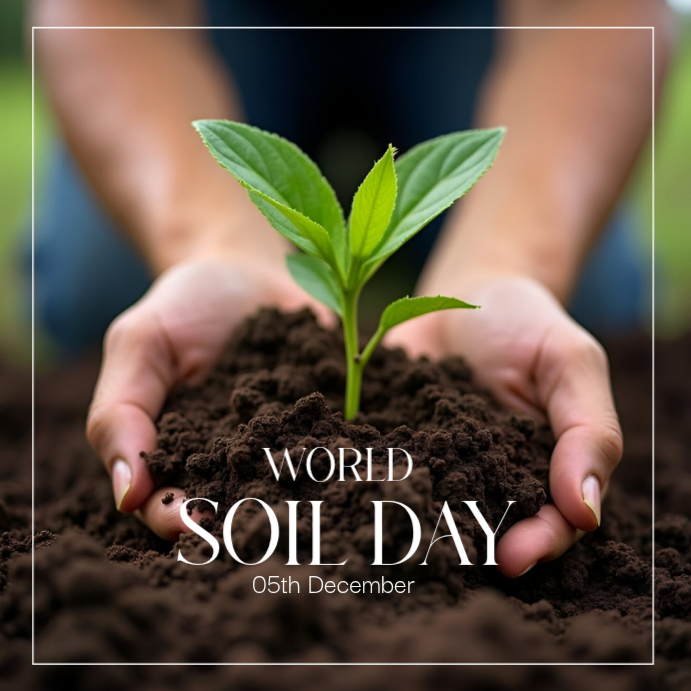 White Modern & Minimal World Soil Day Instagram Post Template ...