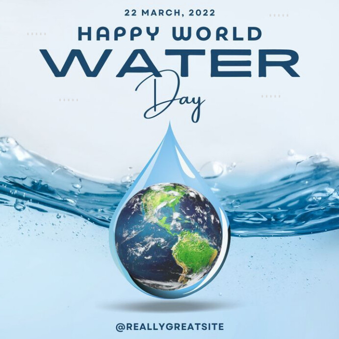 White Modern & Minimal World Water Day Instagram Post Template ...