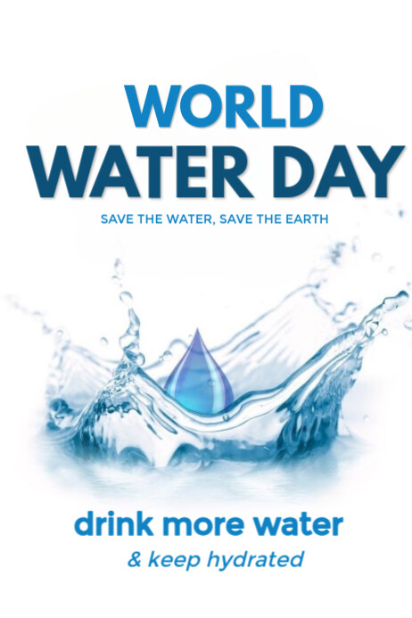 Copy of White Modern & Minimal World Water Day Poster | PosterMyWall