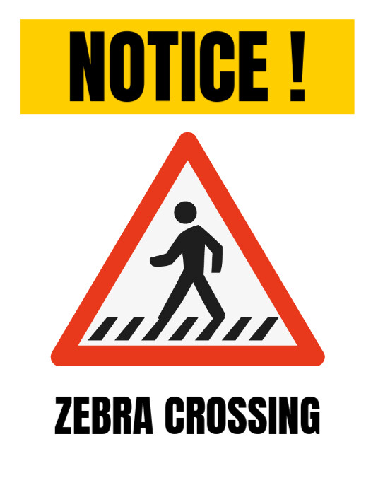 Copy of White Modern & Minimal Zebra Crossing Flyer (us Letter ...
