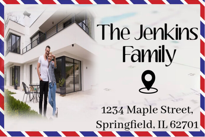 White Modern & Professional Address Label Template Label | PosterMyWall